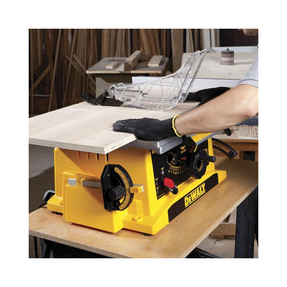 SIERRA DE BANCO/MESA, DE 10 PULG, 1,800 WATTS, 5,000 RPM. MARCA DEWALT